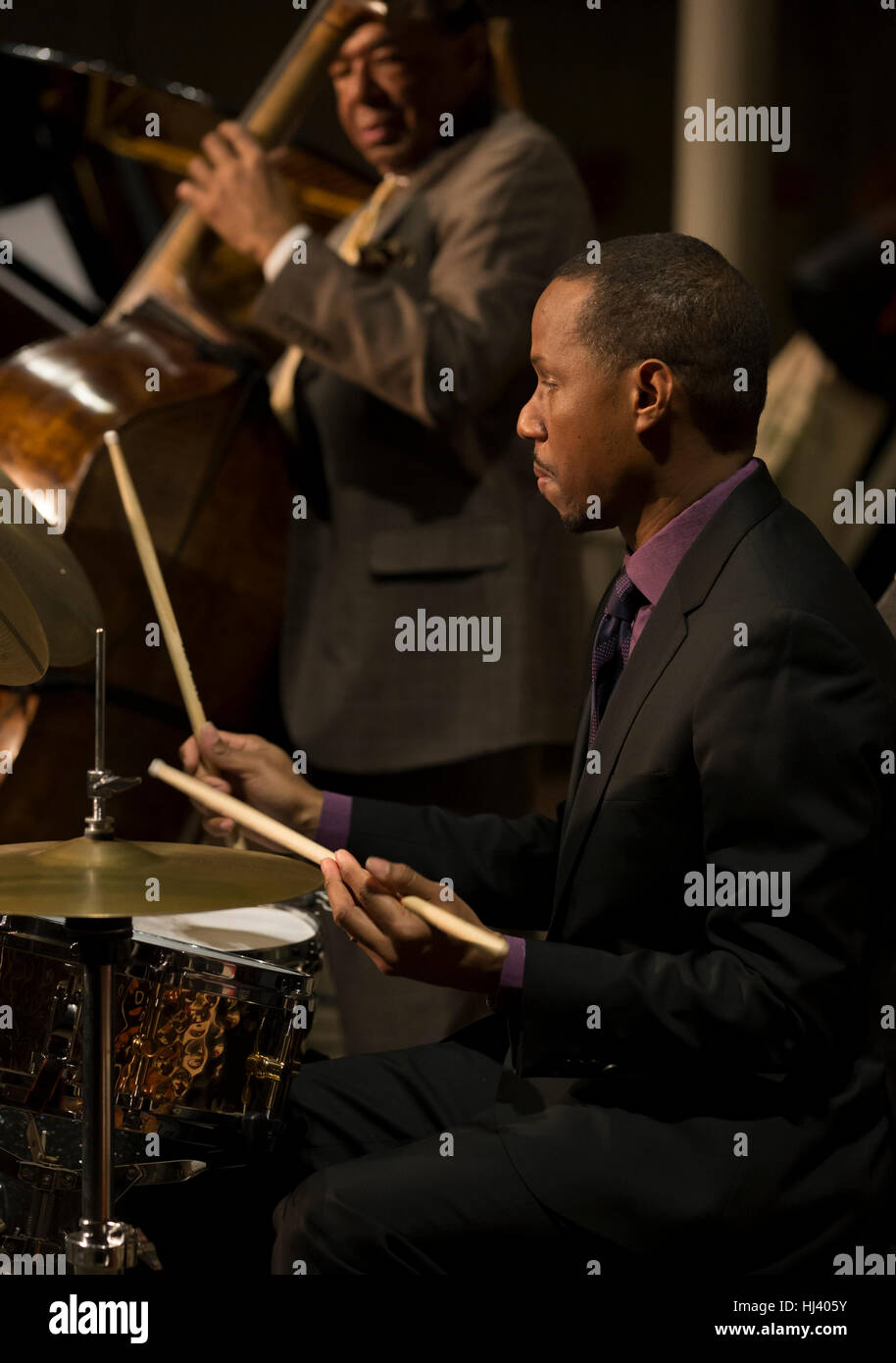 New York, NY USA - January 5, 2017: Carl Allen performs during Jazz ...