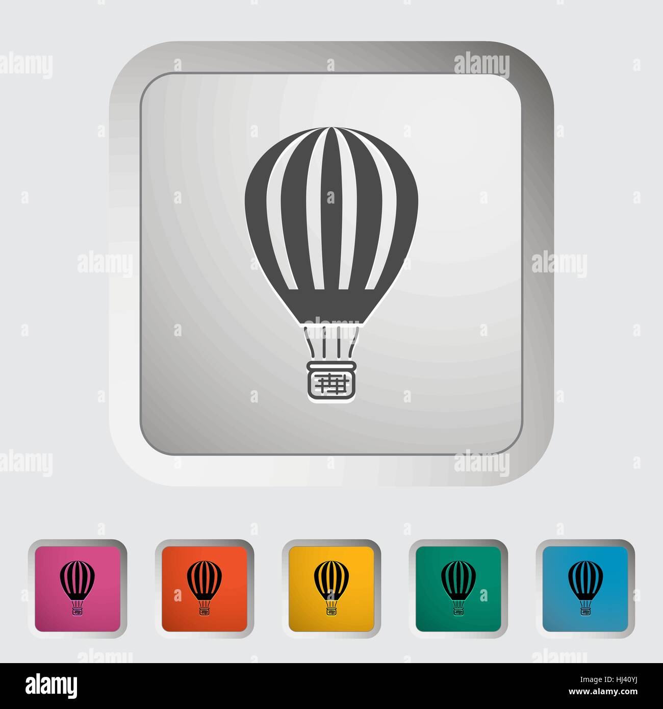 Air balloon. Single icon. Vector illustration Stock Vector Image & Art ...