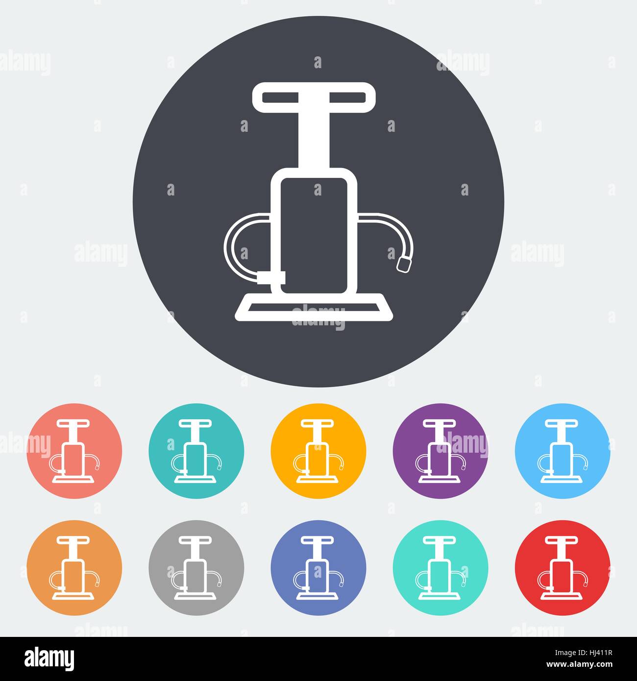 Pump. Single flat icon on the circle. Vector illustration Stock Vector ...