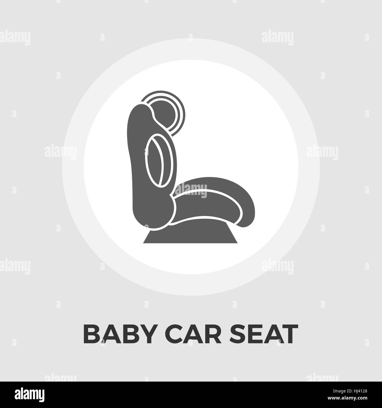Child Car Seat Icon Vector. Flat icon isolated on the white background ...