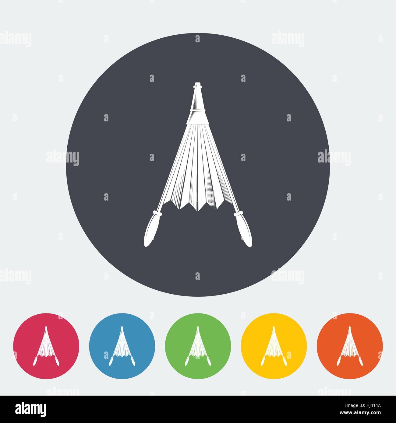 Belows. Single flat icon on the circle button. Vector illustration ...