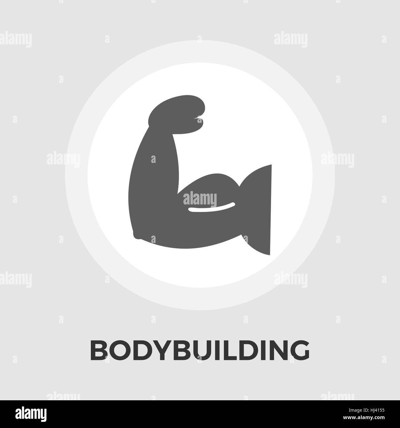 Bodybuilding icon vector. Flat icon isolated on the white background ...