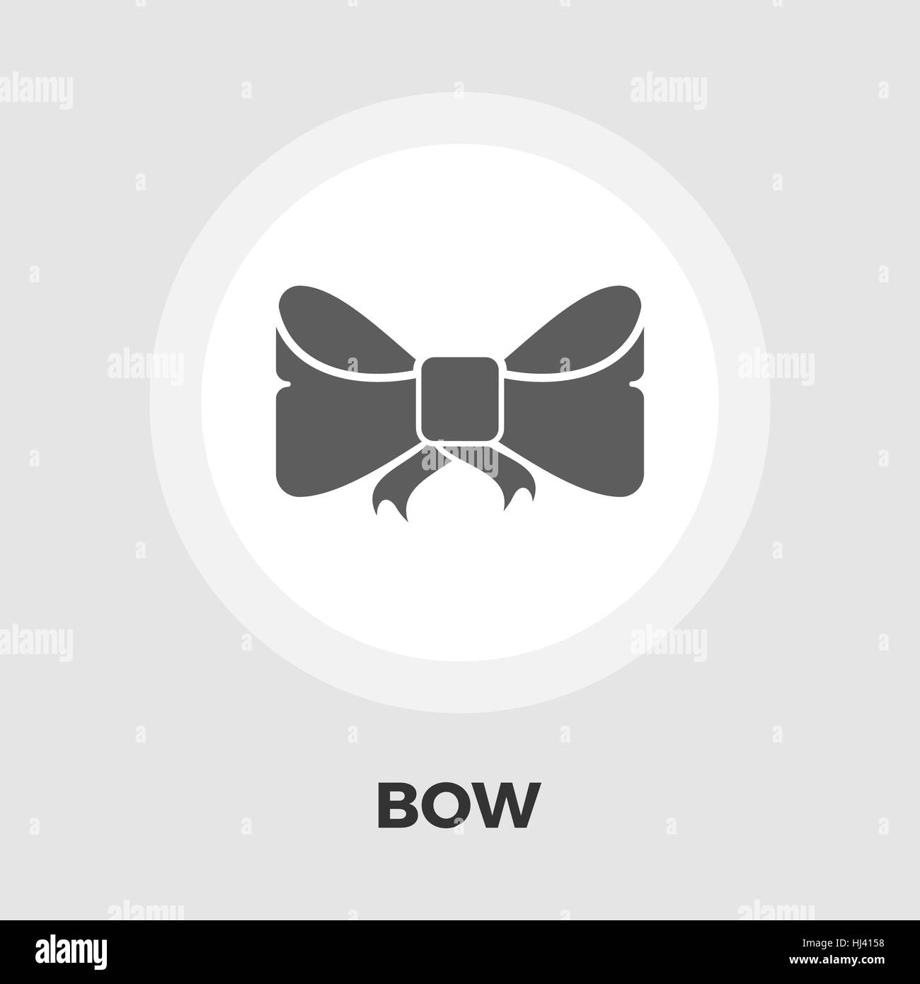 Bow icon vector. Flat icon isolated on the white background. Editable ...