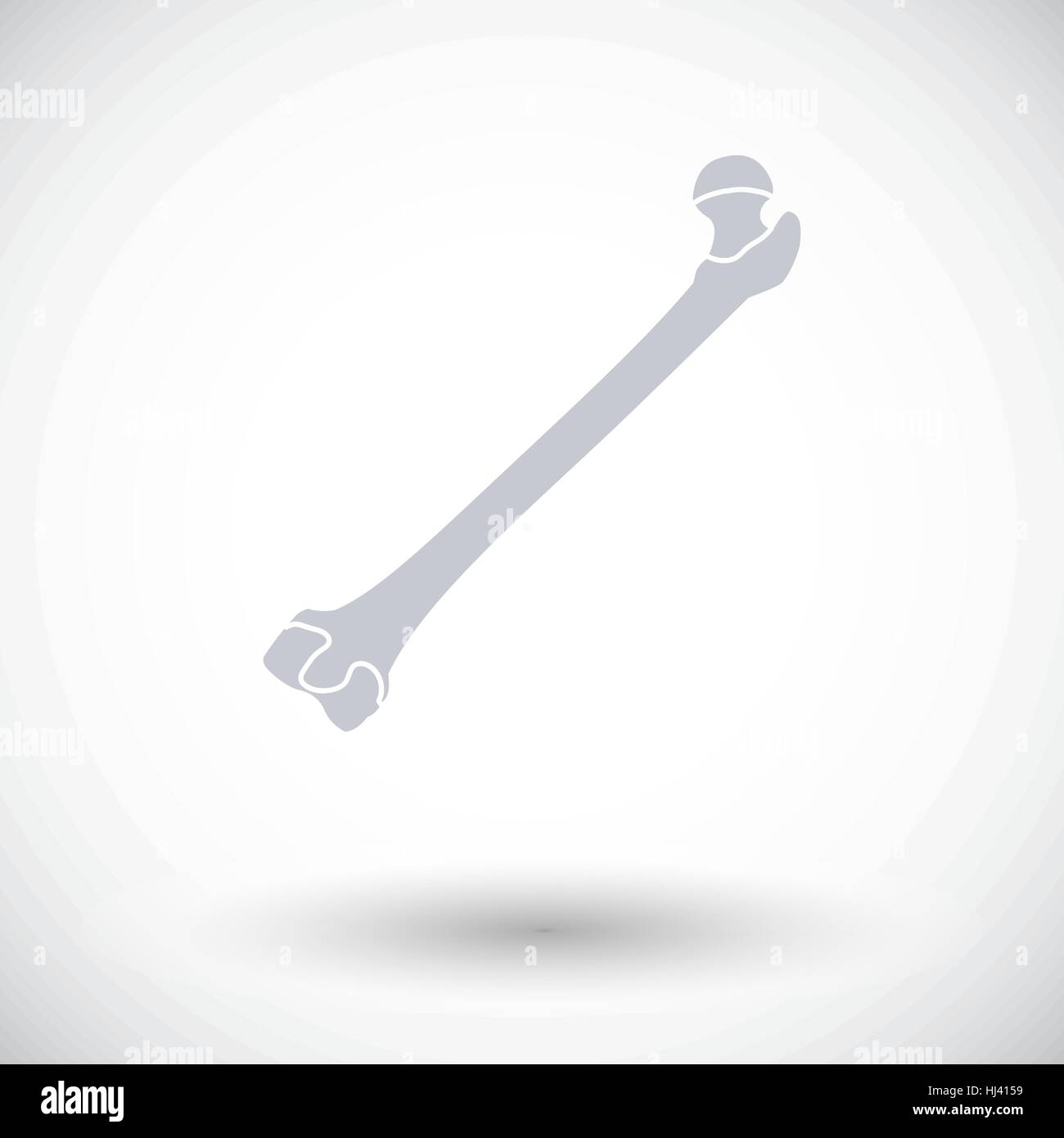 Bone. Single flat icon on white background. Vector illustration Stock ...