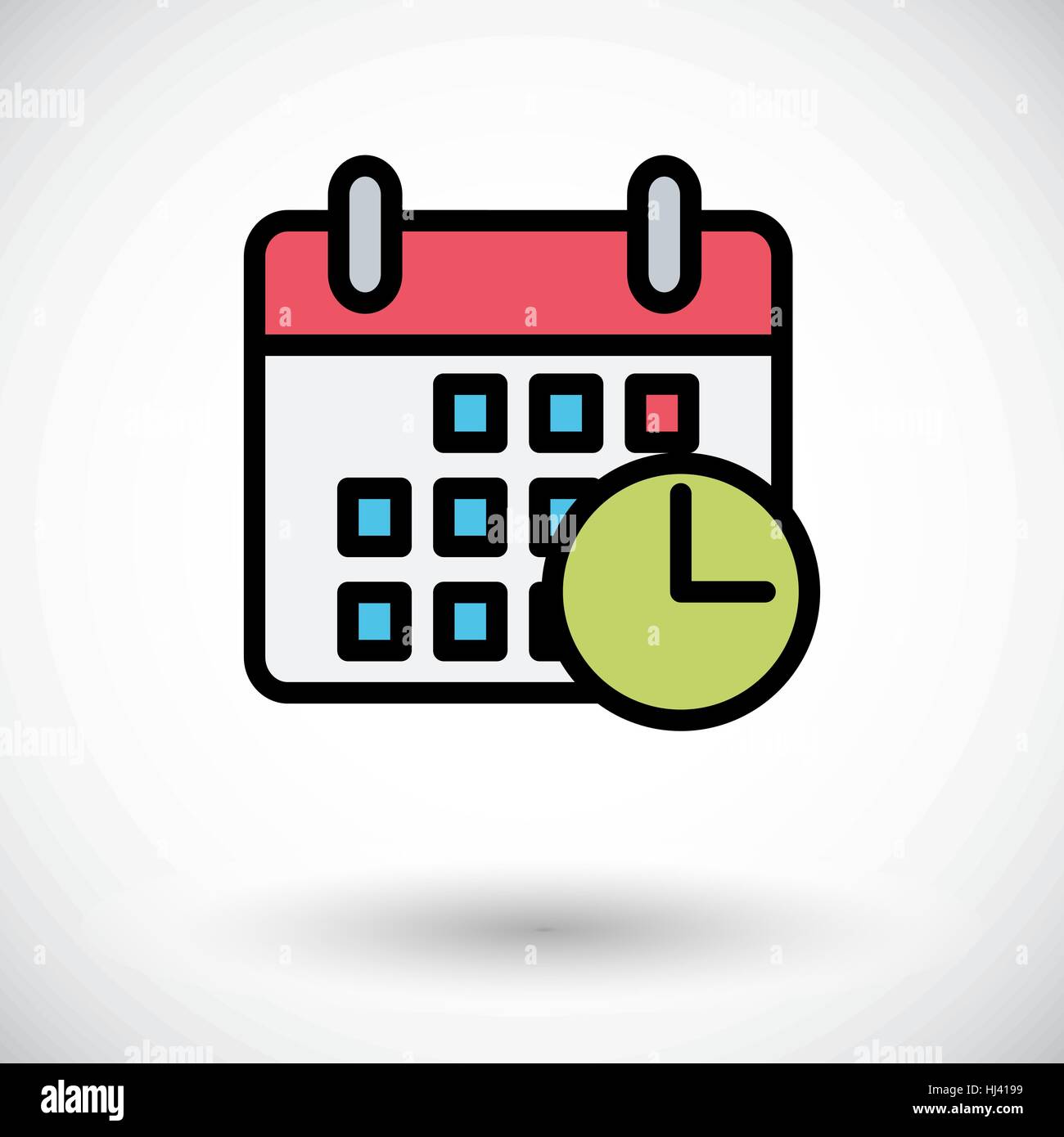Calendar with chat. Single flat icon on white background. Vector ...