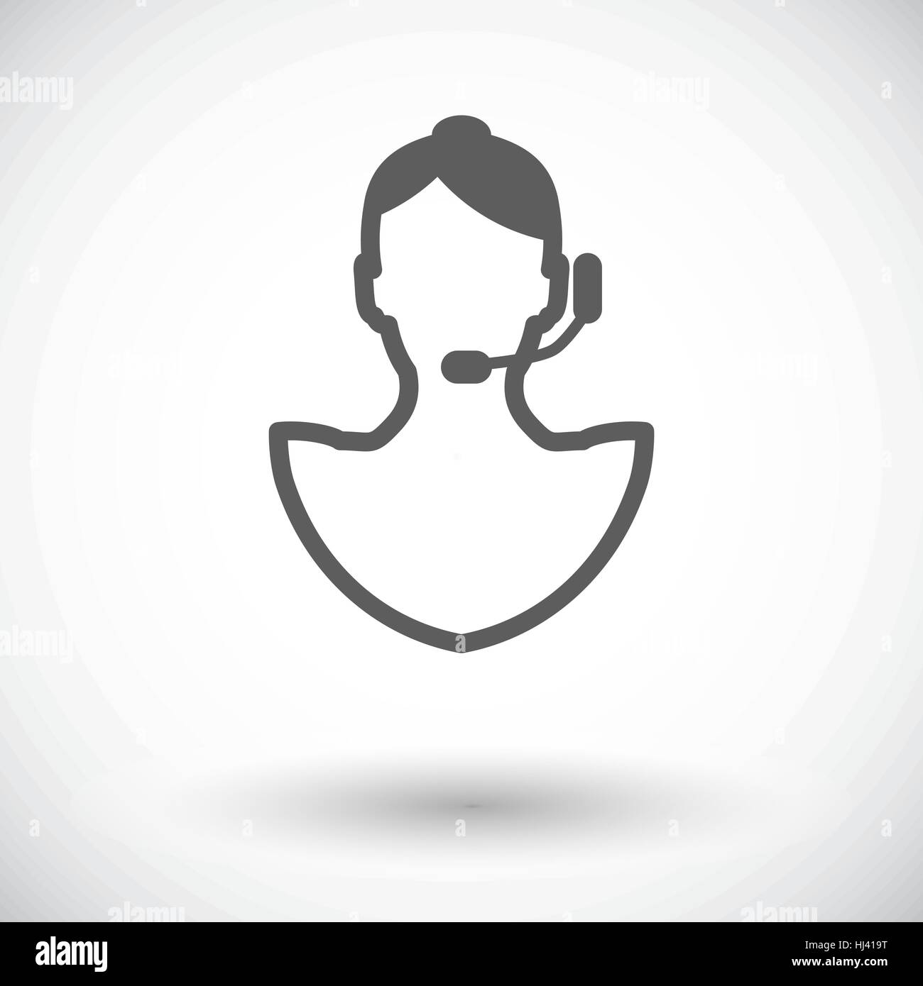 Call girl. Single flat icon on white background. Vector illustration ...