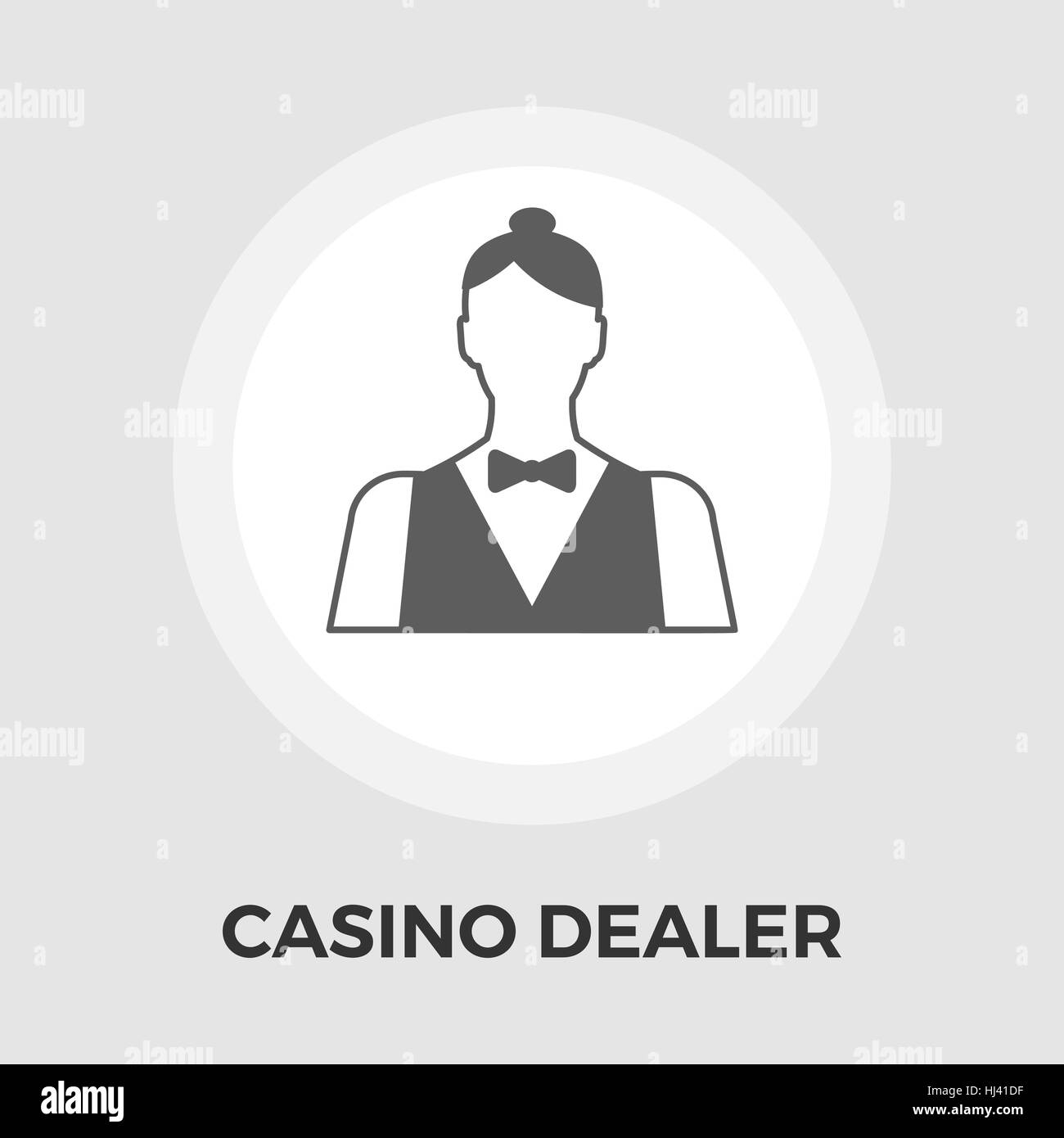 Casino Dealer Icon Vector. Flat icon isolated on the white background ...