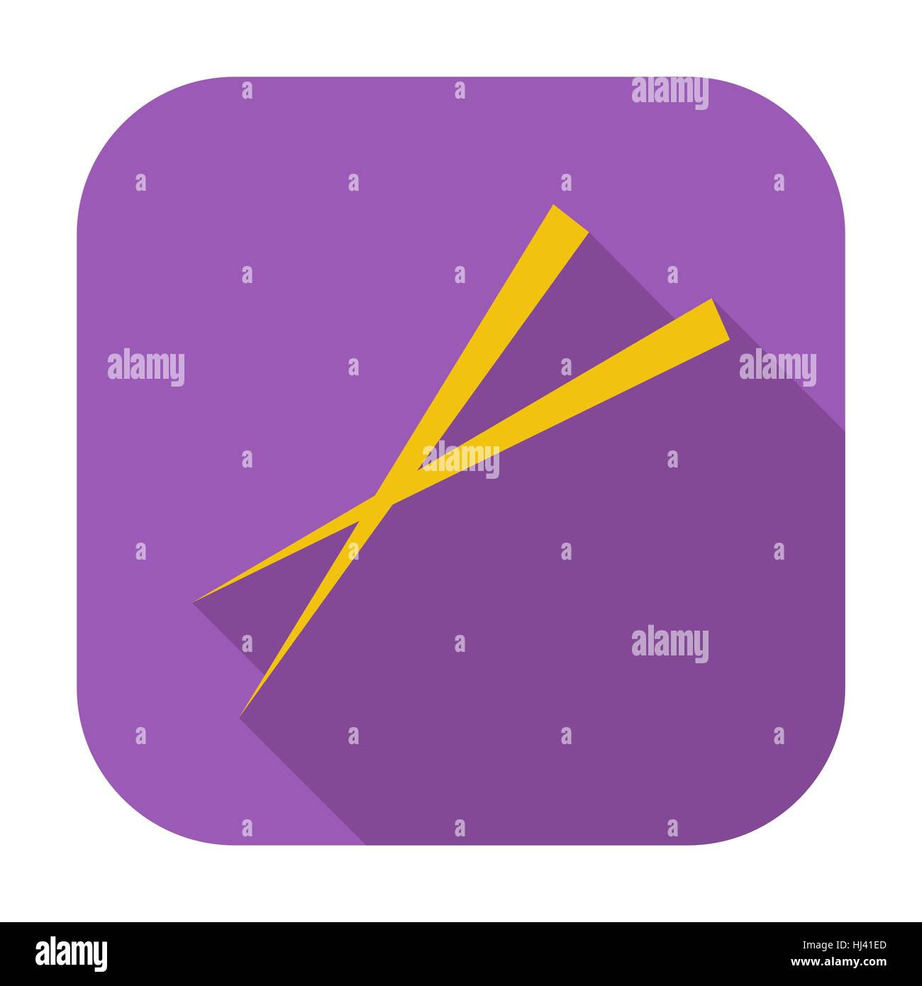 Chopsticks. Single flat color icon. Vector illustration Stock Vector ...