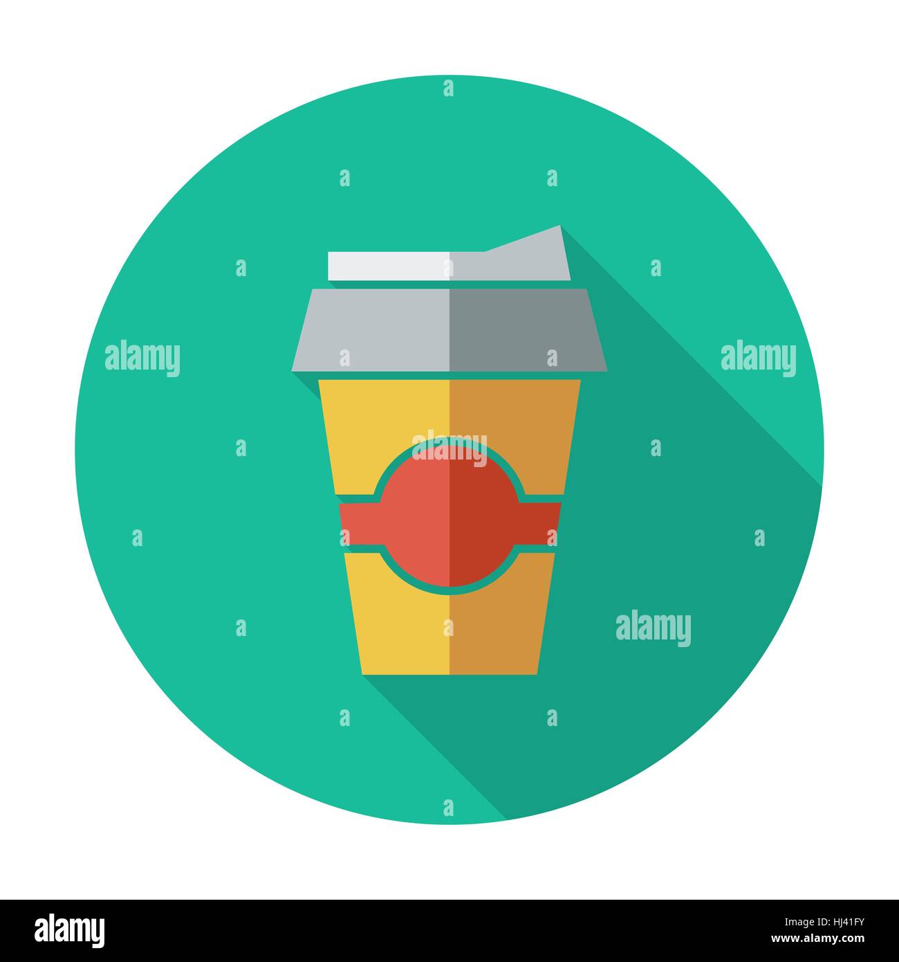 Paper fast food cup. Single flat color icon. Vector illustration Stock ...