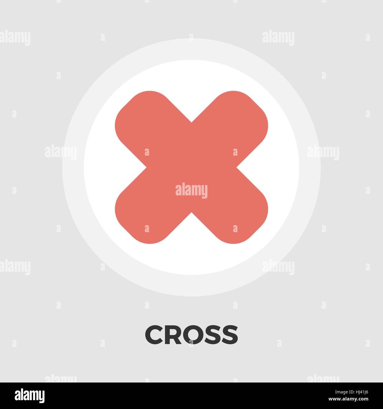Cross icon vector. Flat icon isolated on the white background. Editable ...