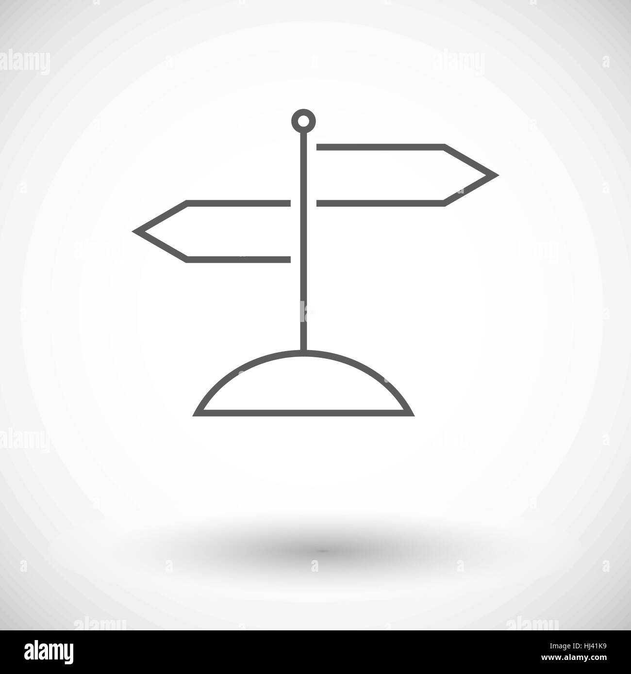 Signpost. Single flat icon on white background. Vector illustration ...