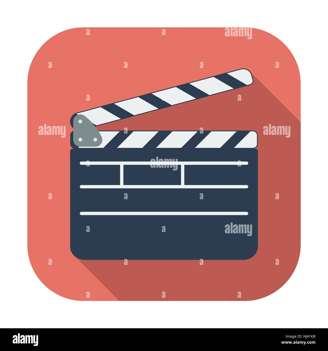 Director clapperboard. Single flat color icon. Vector illustration ...