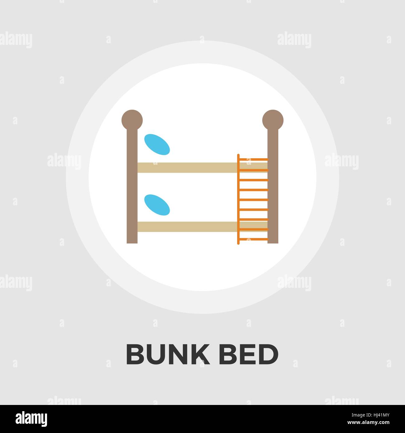 Bunk bed icon vector. Flat icon isolated on the white background ...