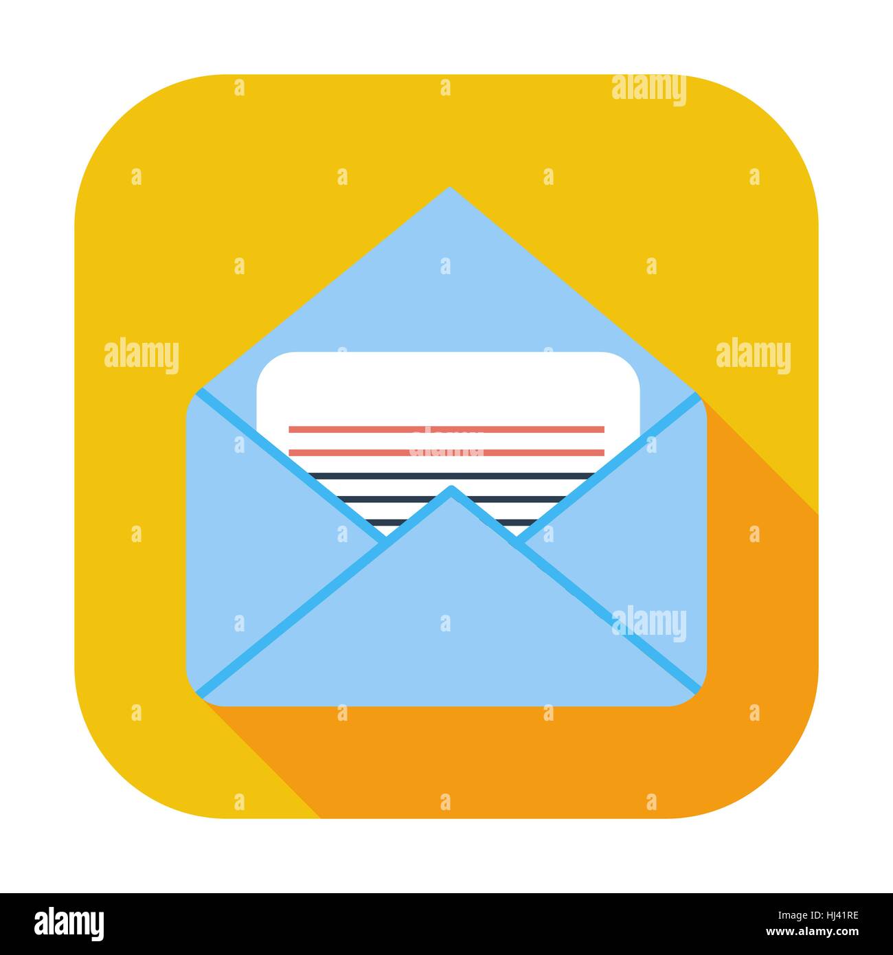 Envelope. Single flat color icon. Vector illustration Stock Vector ...