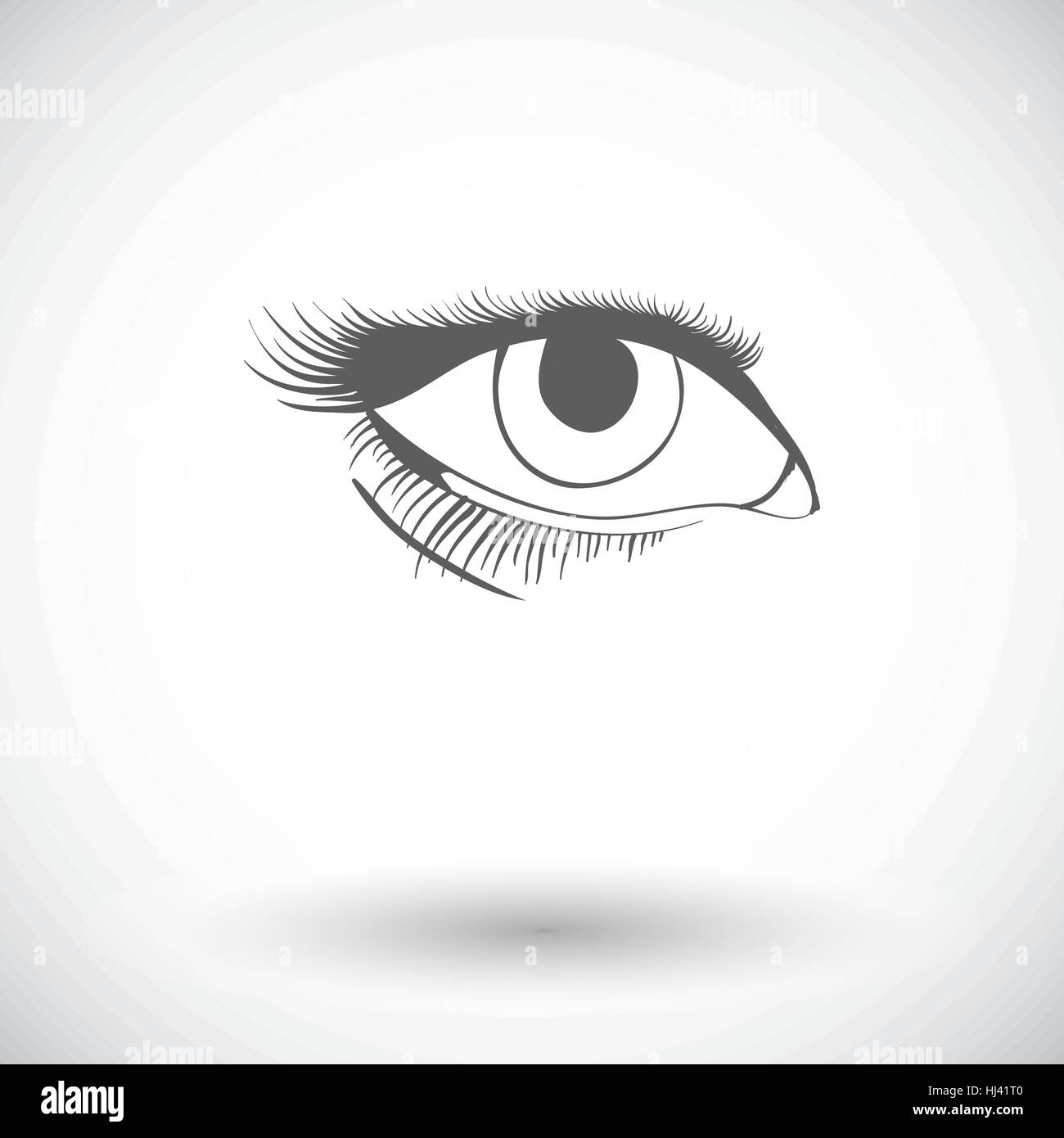 Female eye cartoon icon view hi-res stock photography and images - Alamy