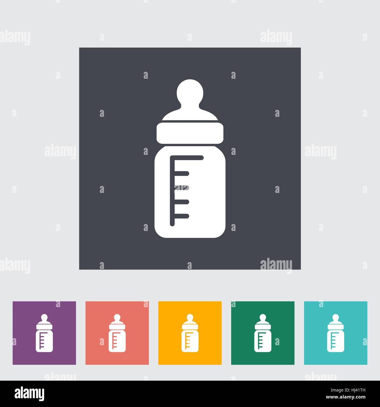 Feeding bottle icon. Thin line flat vector related icon for web and ...