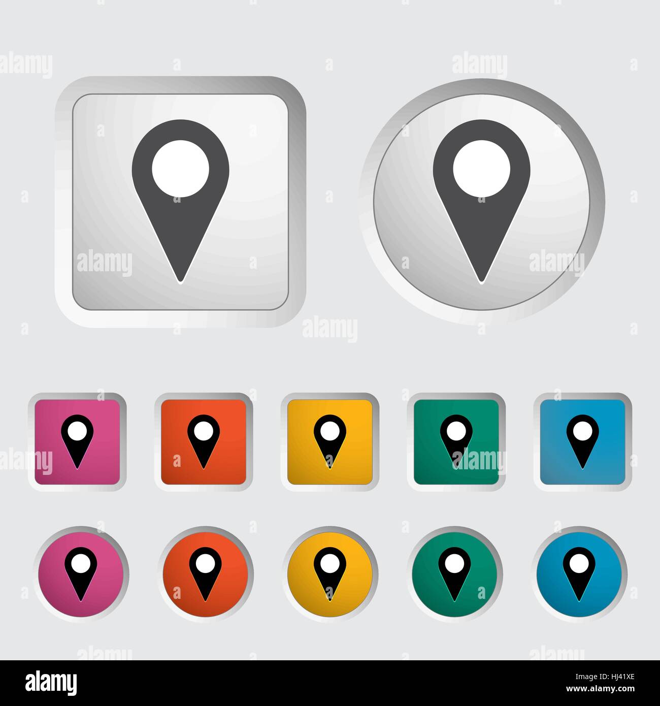 Map pointer single icon. Vector illustration Stock Vector Image & Art ...