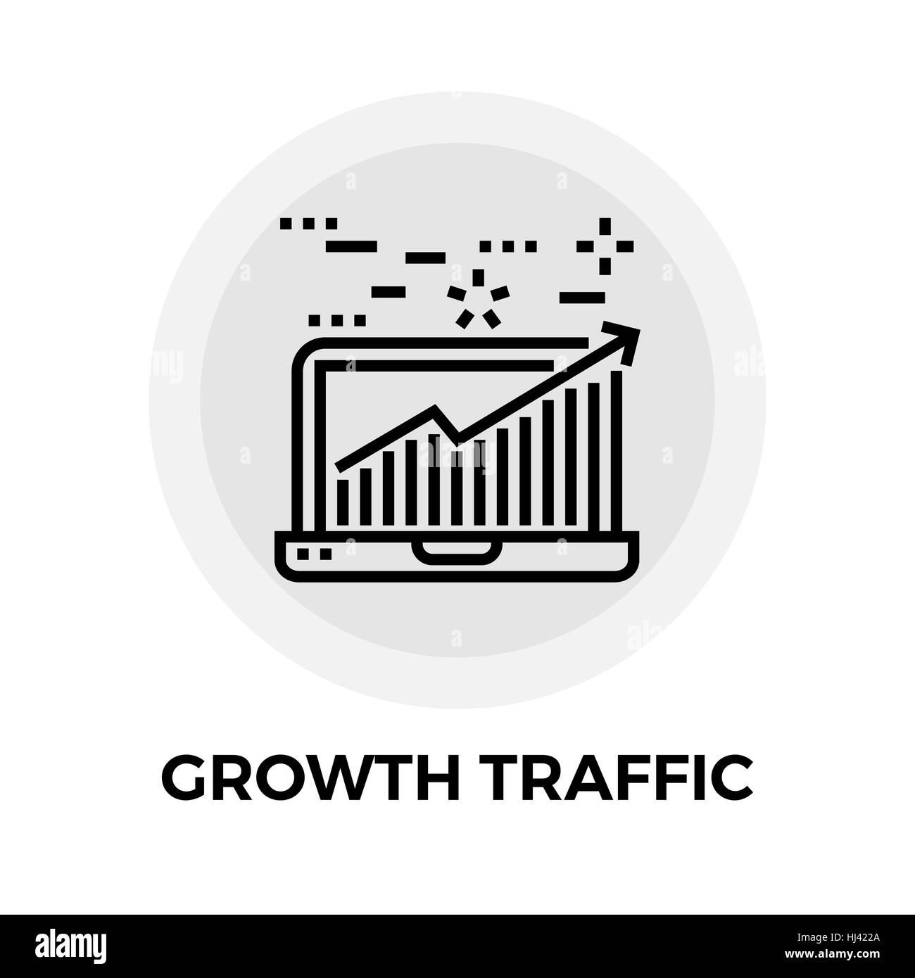 Growth Traffic icon vector. Flat icon isolated on the white background ...