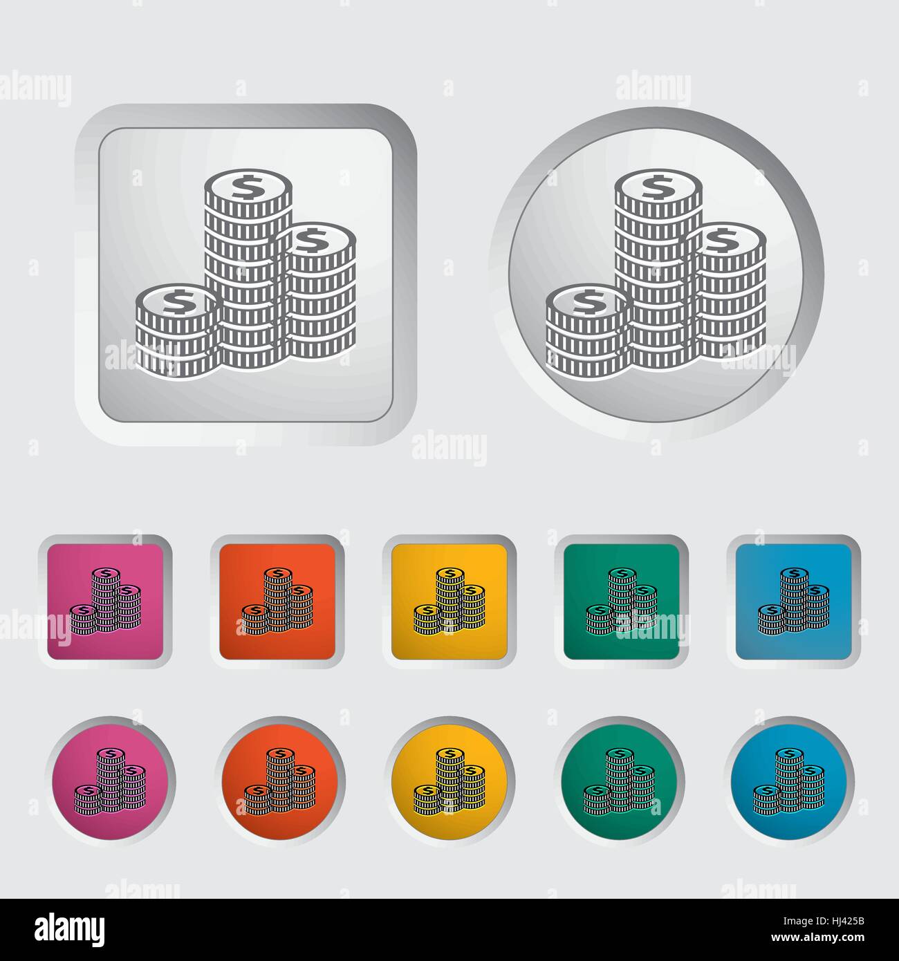 Icon coins. Vector illustration EPS Stock Vector Image & Art - Alamy