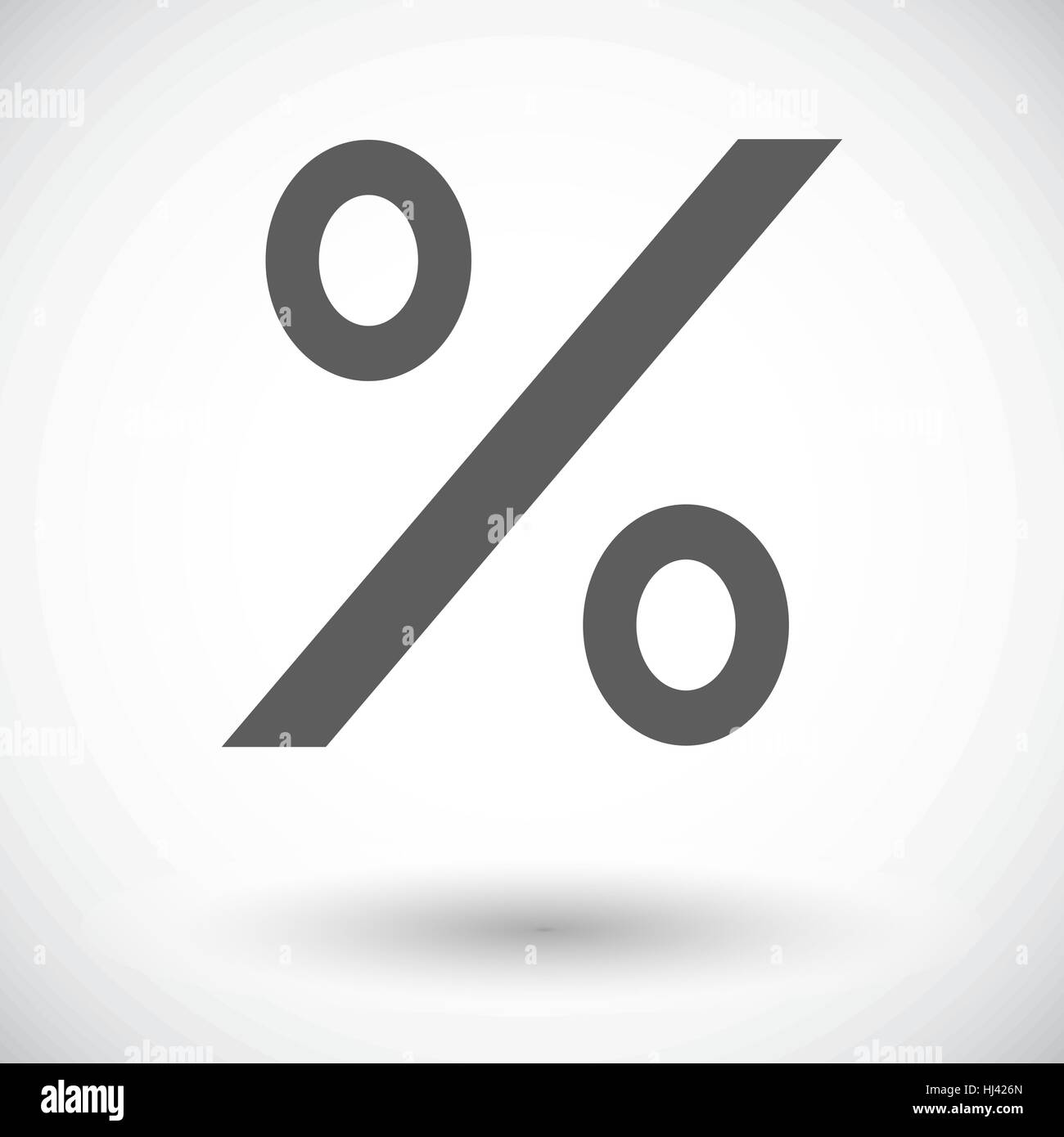Percent. Single flat icon on white background. Vector illustration ...
