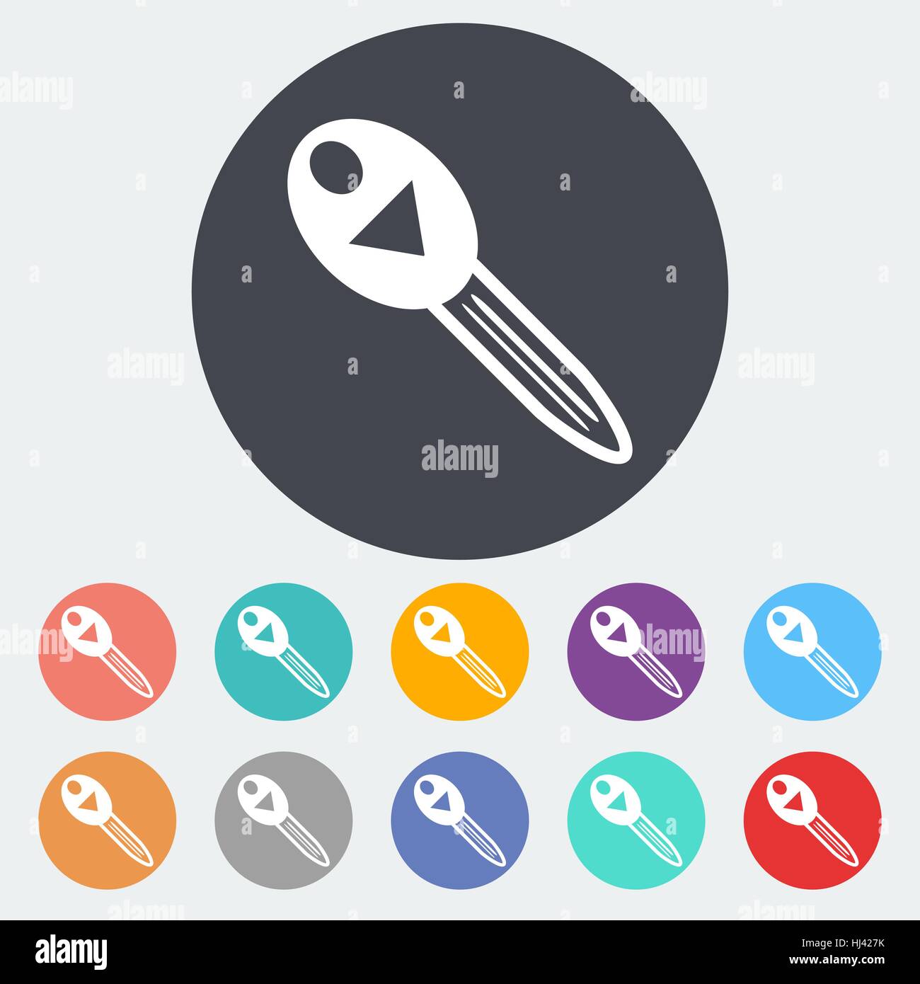 Ignition. Single flat icon on the circle. Vector illustration Stock ...