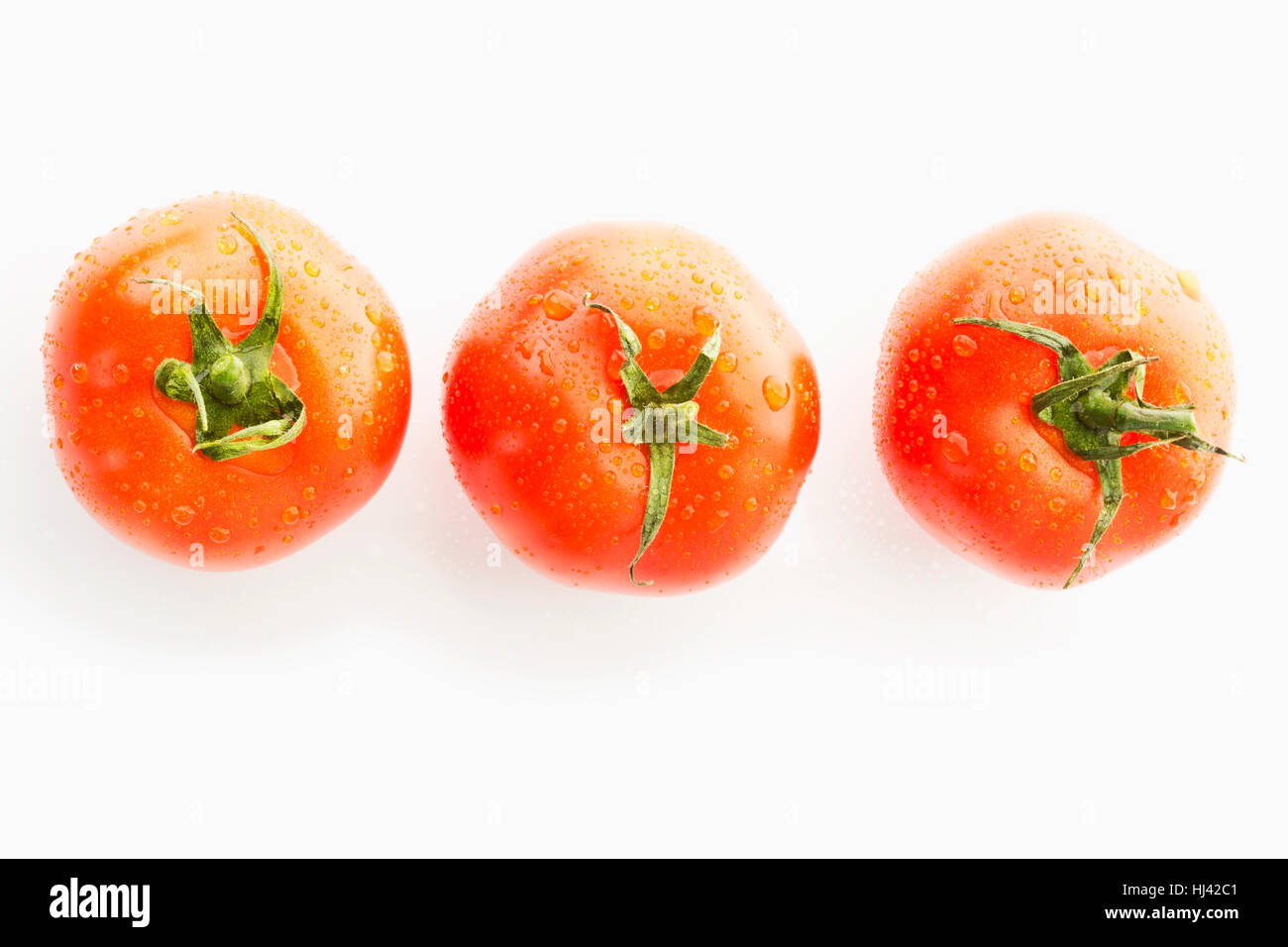 three, vegetable, water drop, waterdrop, water, red, tomato, fresh ...