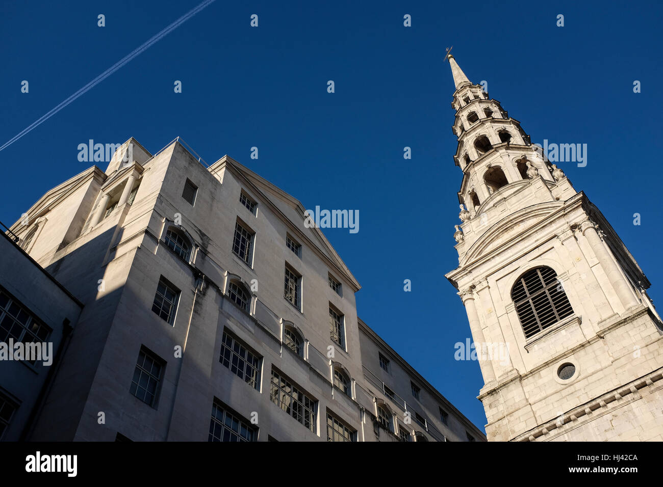 St Bride's Church Stock Photo - Alamy