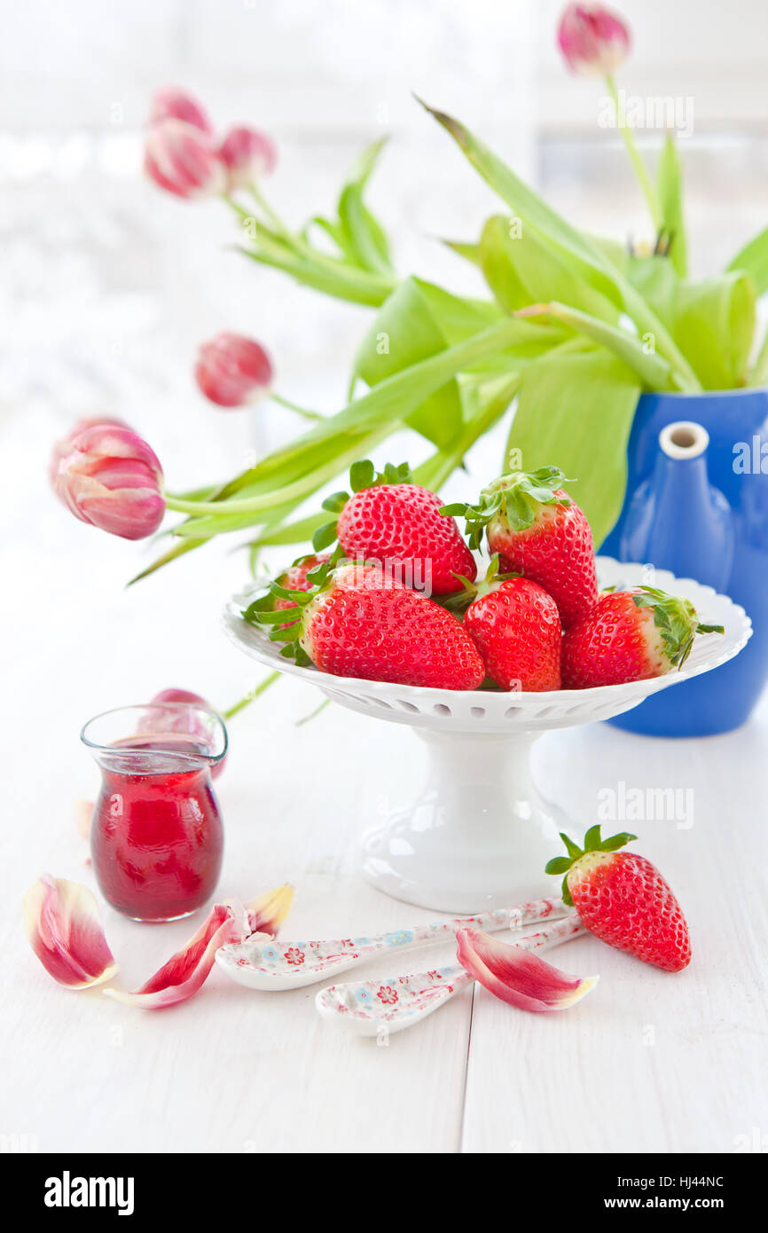 flower, plant, flowers, tulips, fruit, tulip, dainty, strawberry ...