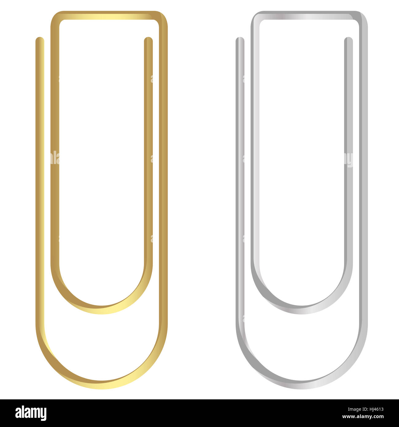 paperclips gold silver Stock Photo - Alamy