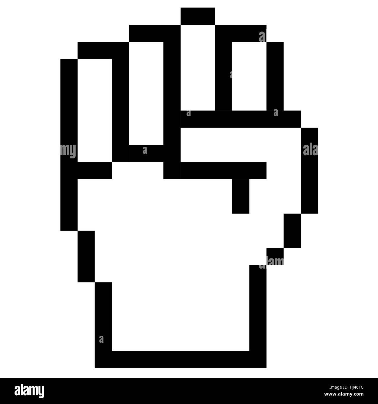 pixelgrafik hand - fist Stock Photo - Alamy