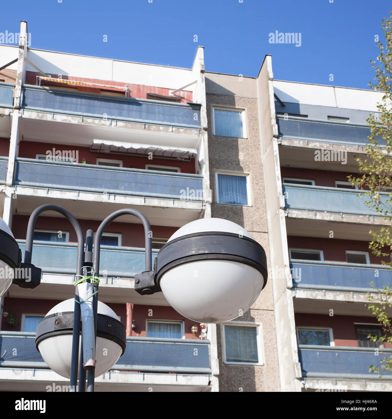 blue, house, building, architectural, city, town, balcony, germany ...
