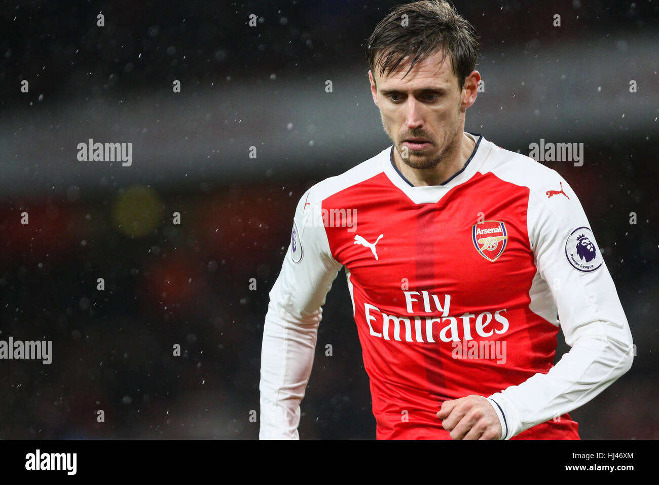 Nacho Monreal of Arsenal during the Premier League match between ...