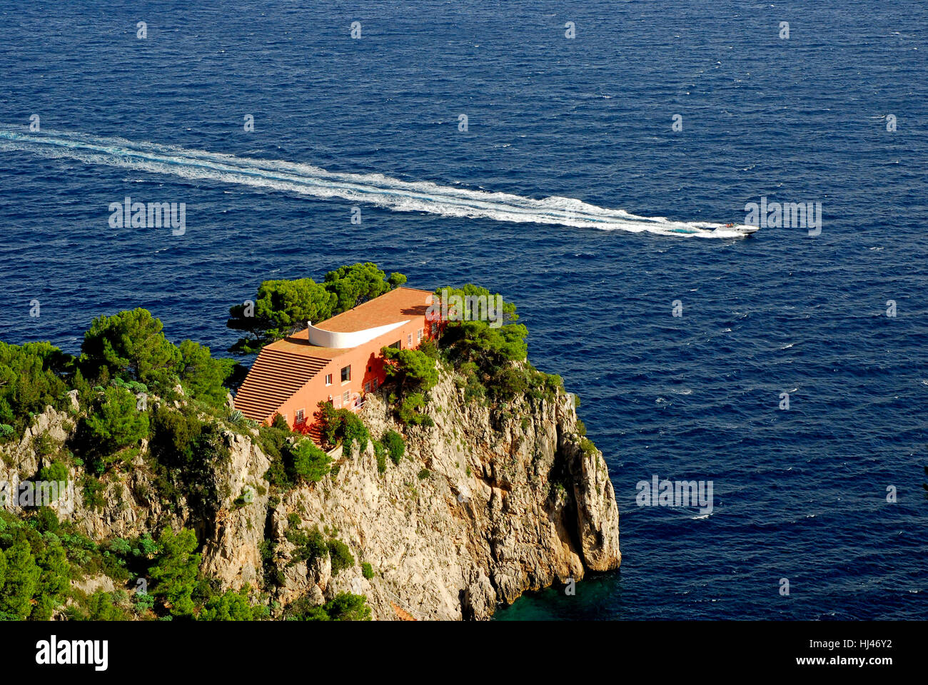 house, building, rock, coast, motorboat, salt water, sea, ocean, water ...