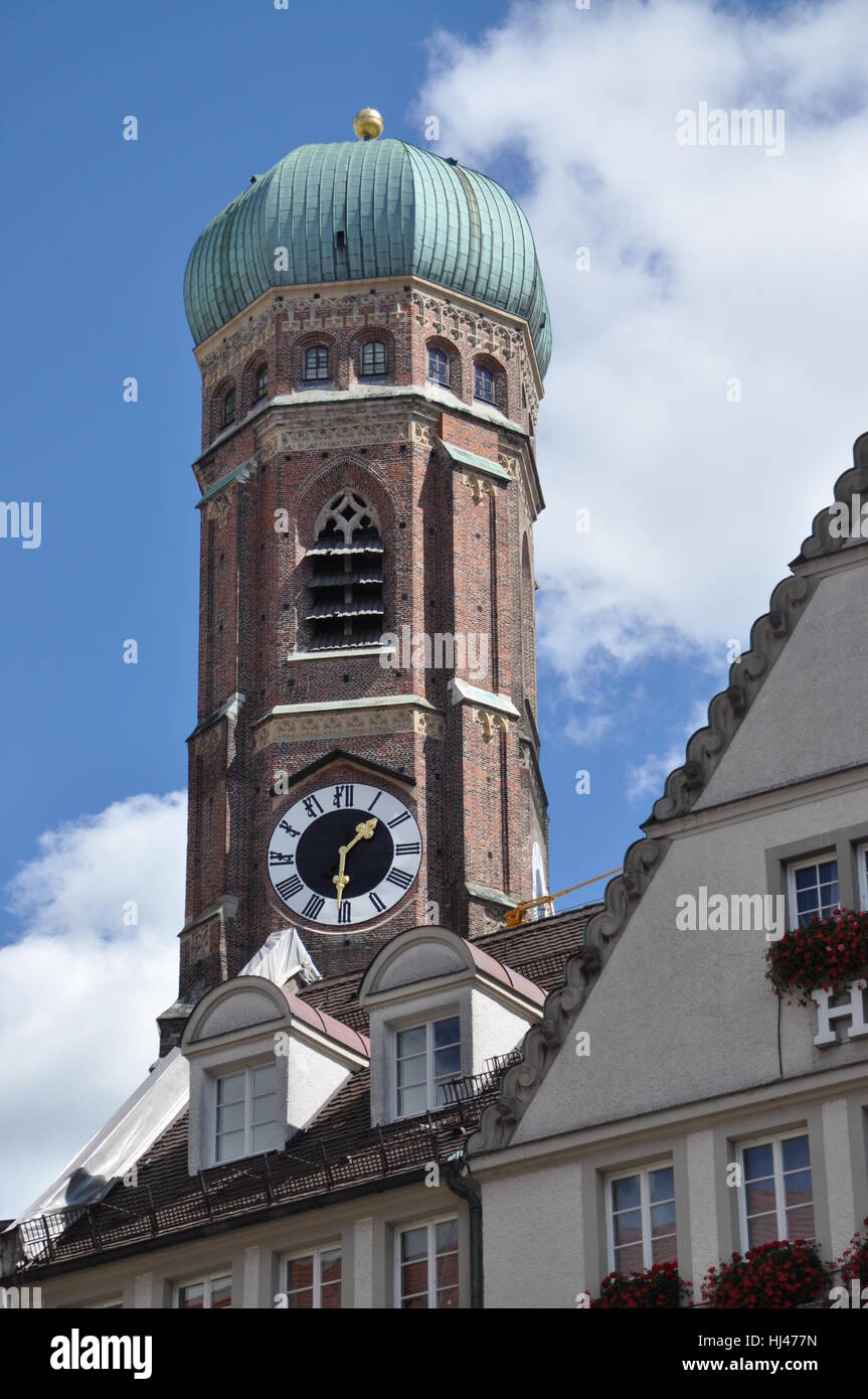 munich, steeple, style of construction, architecture, architectural ...