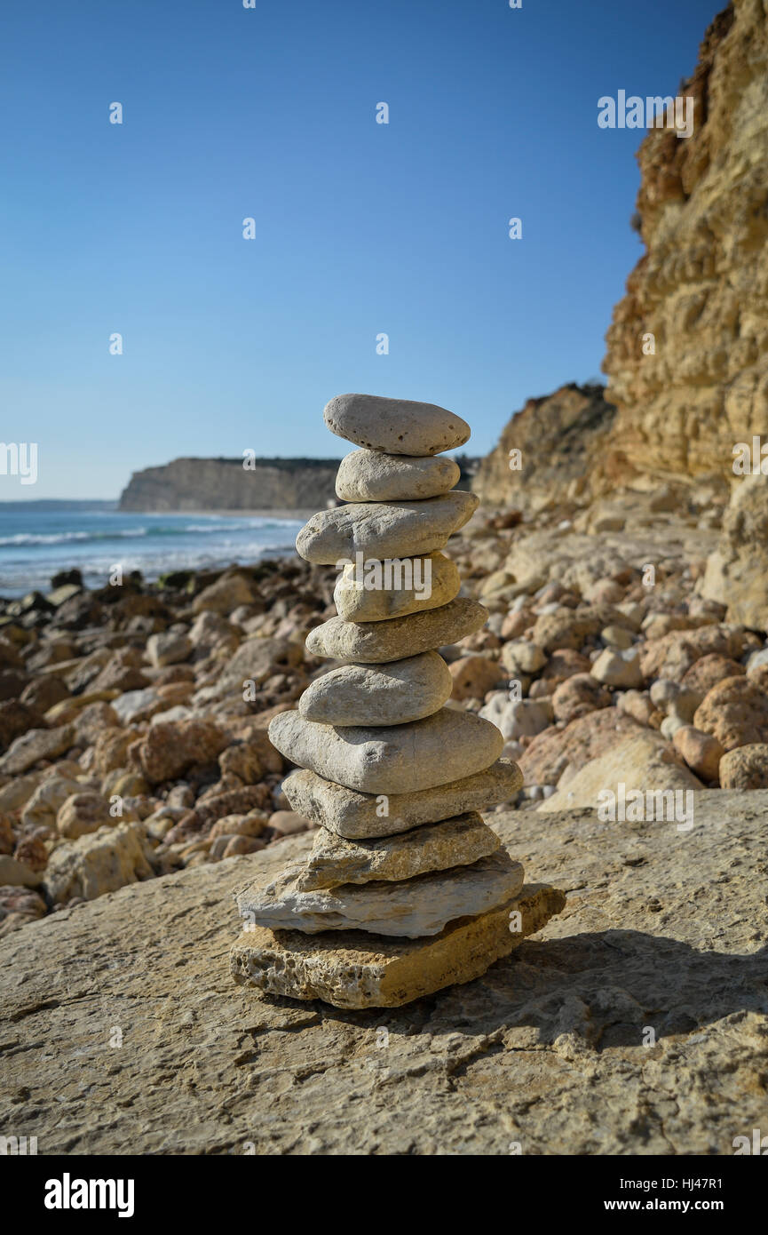 stone stack at the beach Stock Photo - Alamy