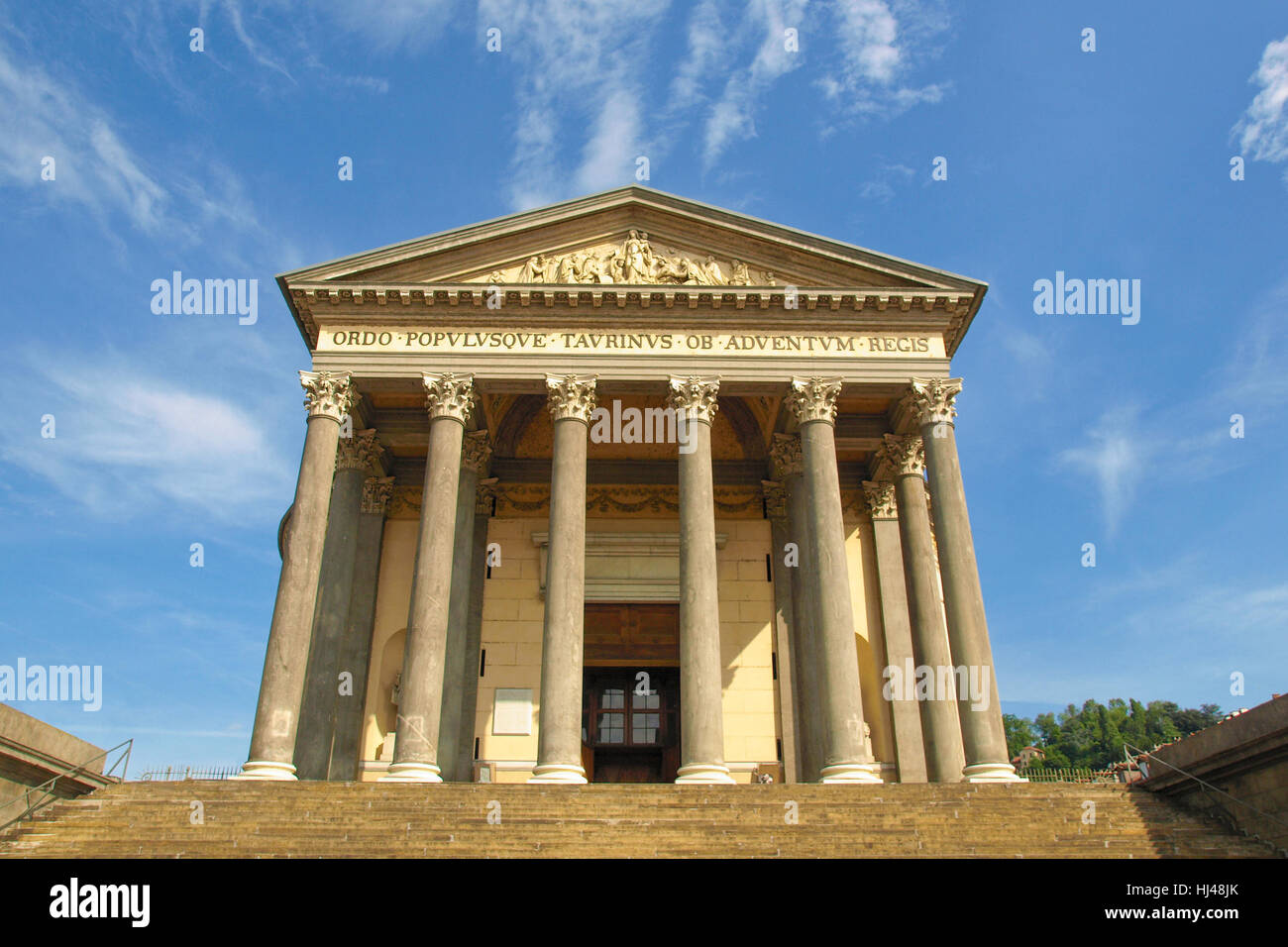 blue, church, columns, classical, style of construction, architecture ...