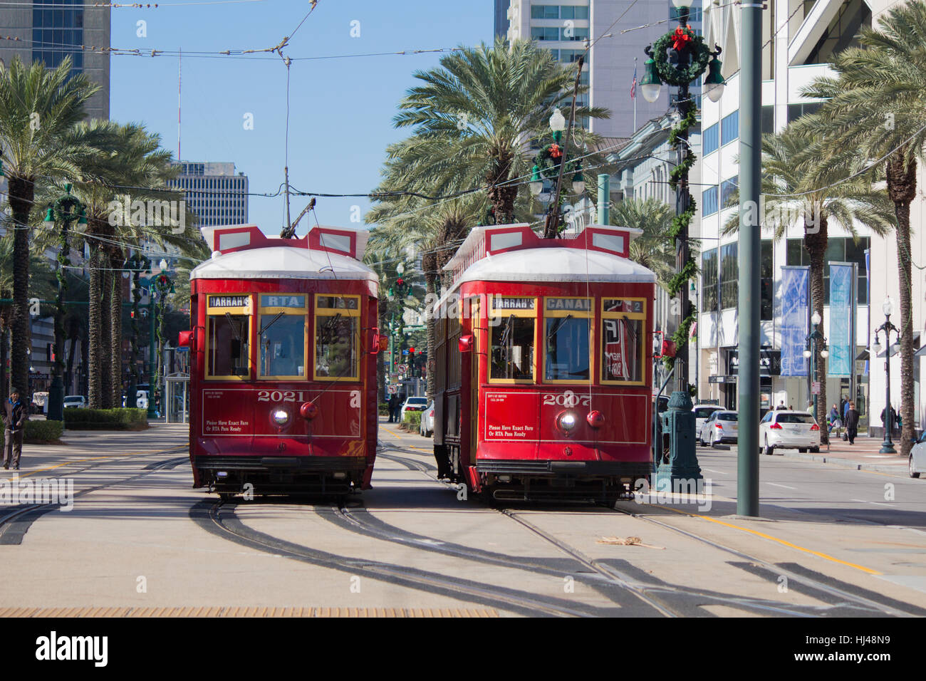 Two Street Cars Stock Photo - Alamy