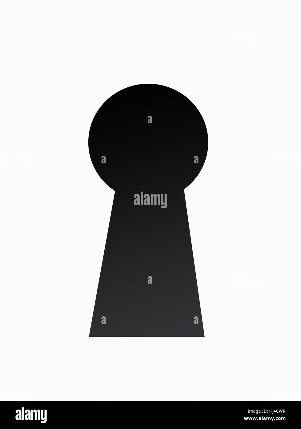 A keyhole isolated against a black background Stock Photo - Alamy
