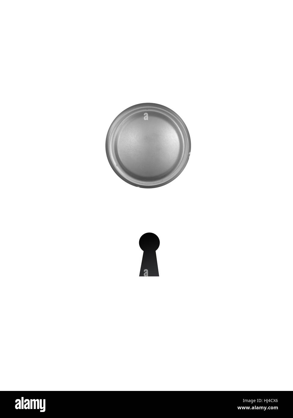 A keyhole isolated against a black background Stock Photo - Alamy