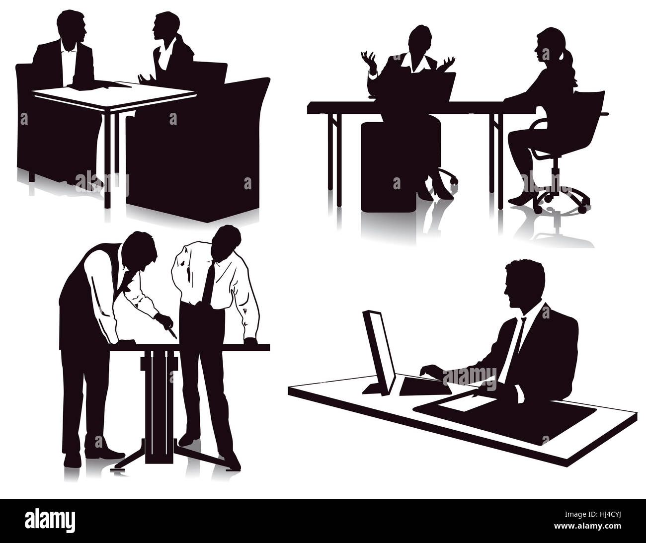 working in the office Stock Photo - Alamy