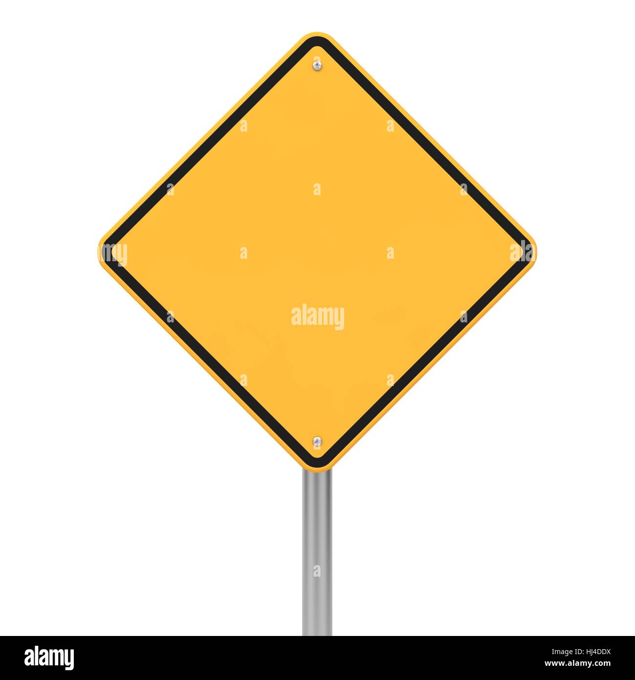 Road Sign in Diamond Shape. Isolated on White Stock Photo - Alamy