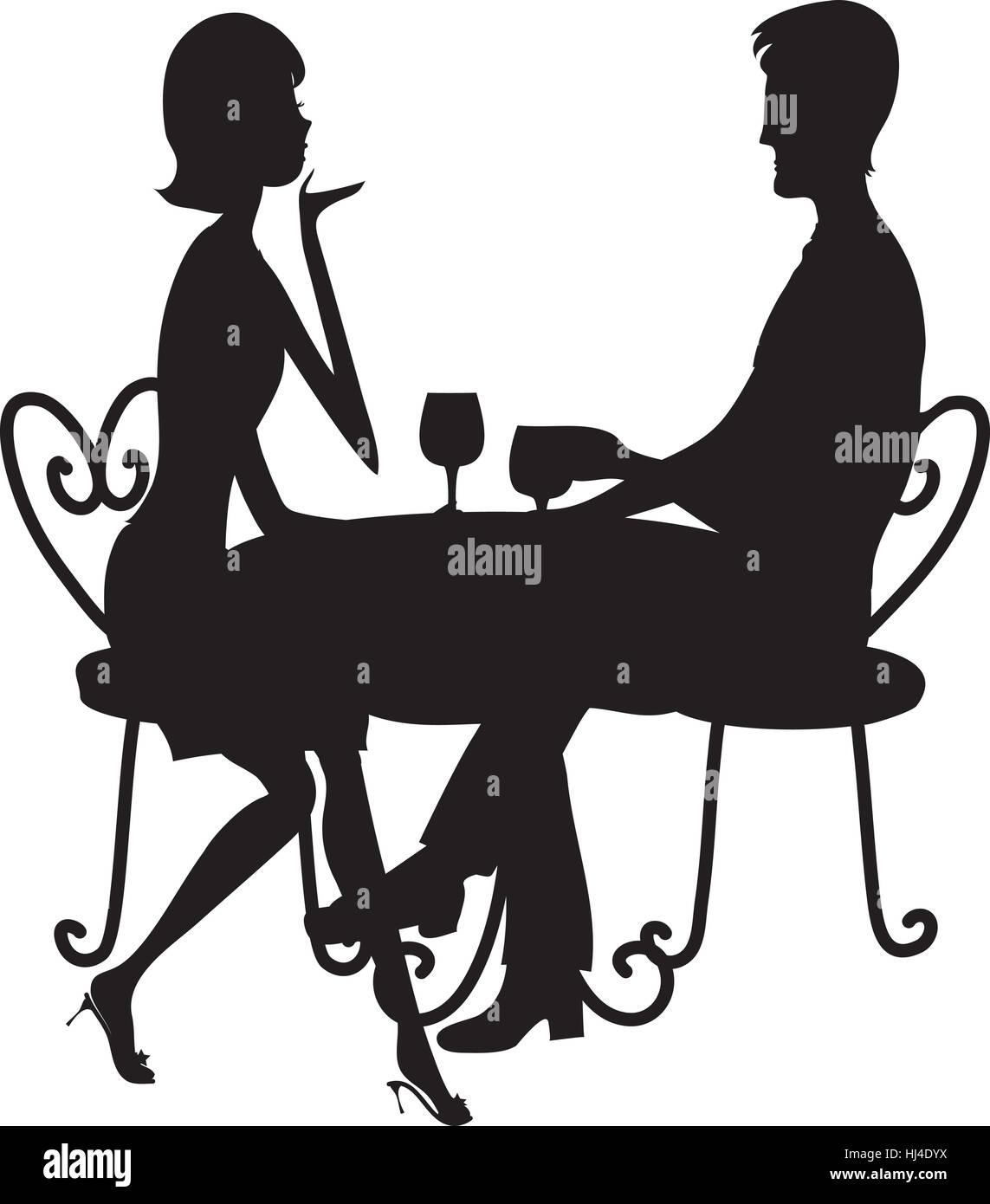 Silhouette people drinking vector hi-res stock photography and images ...