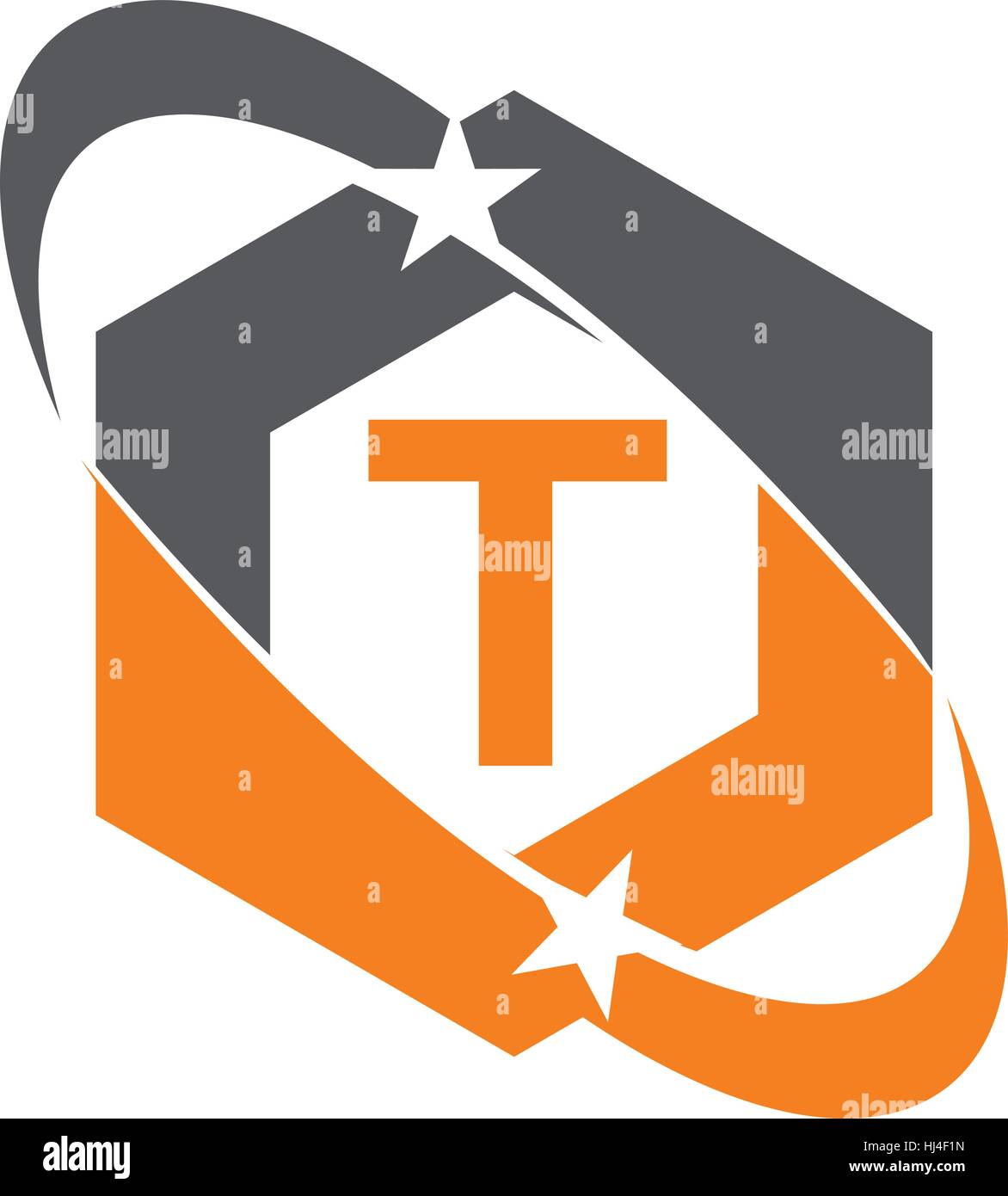 Star Swoosh Letter T Stock Vector Image & Art - Alamy