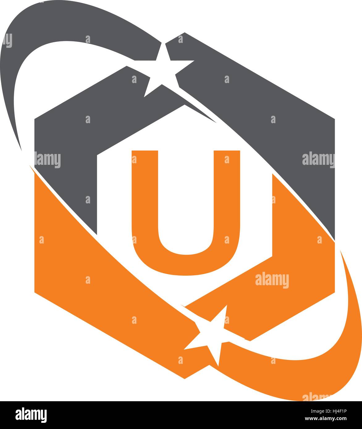 Star Swoosh Letter U Stock Vector Image & Art - Alamy