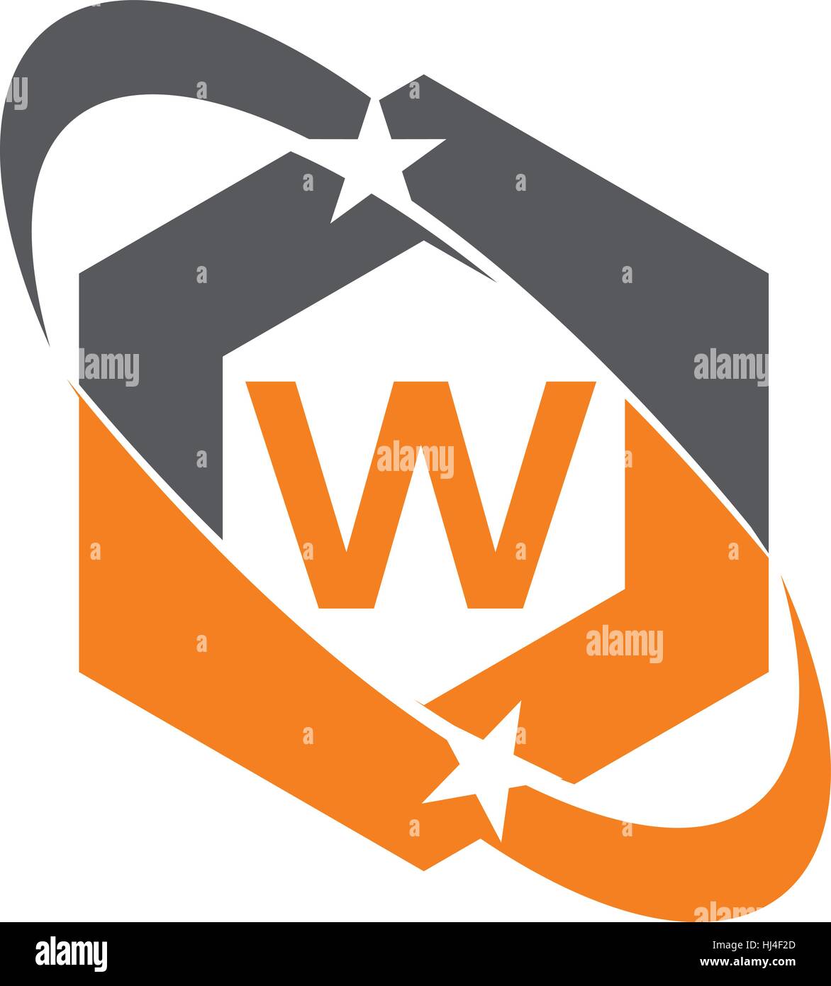 Star Swoosh Letter W Stock Vector Image & Art - Alamy