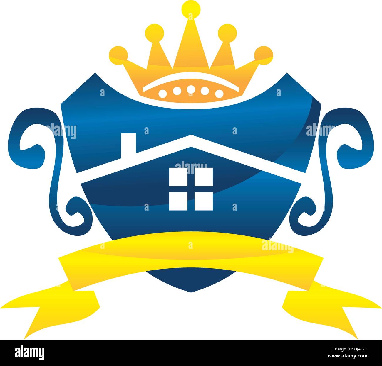 Home Crown Ribbon Stock Vector Image & Art - Alamy