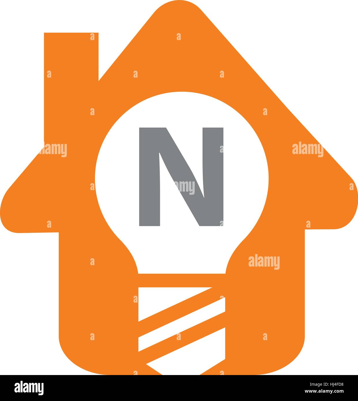 N home logo Stock Vector Images - Alamy