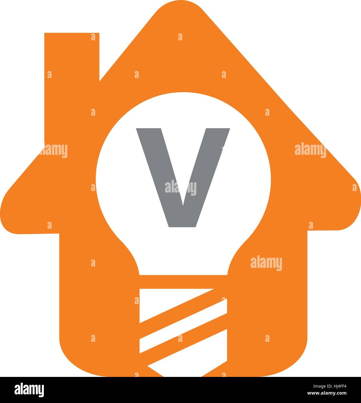 Smart Home Initial V Stock Vector Image & Art - Alamy