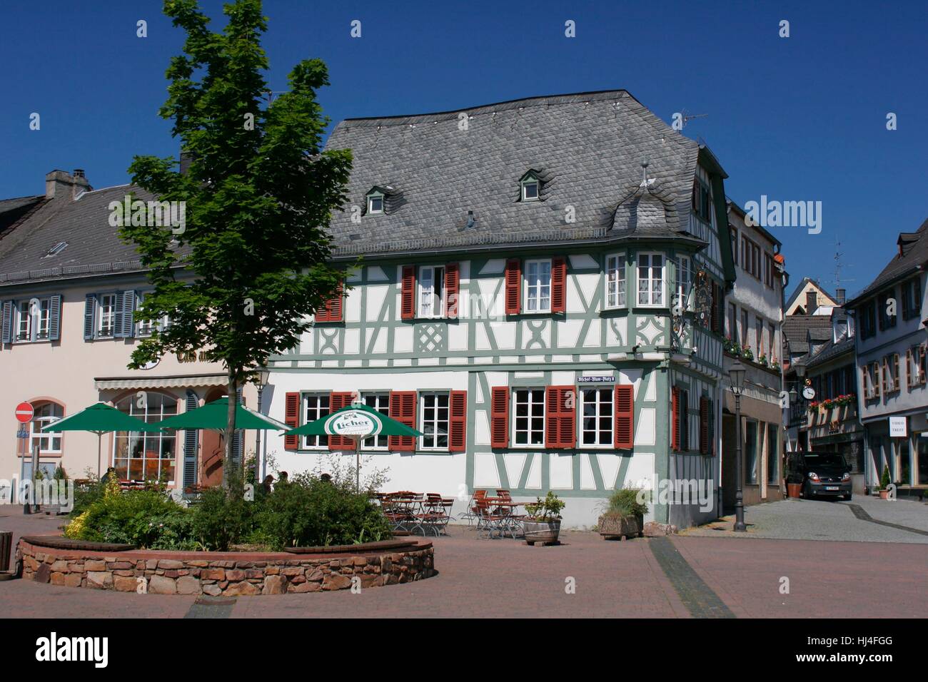 Cafe in Geisenheim, Germany, Hesse, Rheingau Region Stock Photo - Alamy