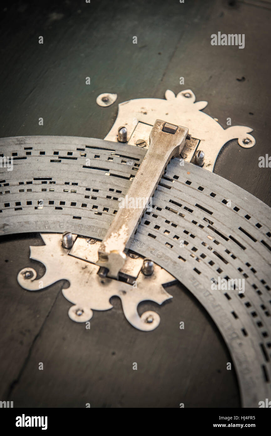 Barrel organ, Ariosa, perforated metal disk, pickup, Grassau, Upper ...